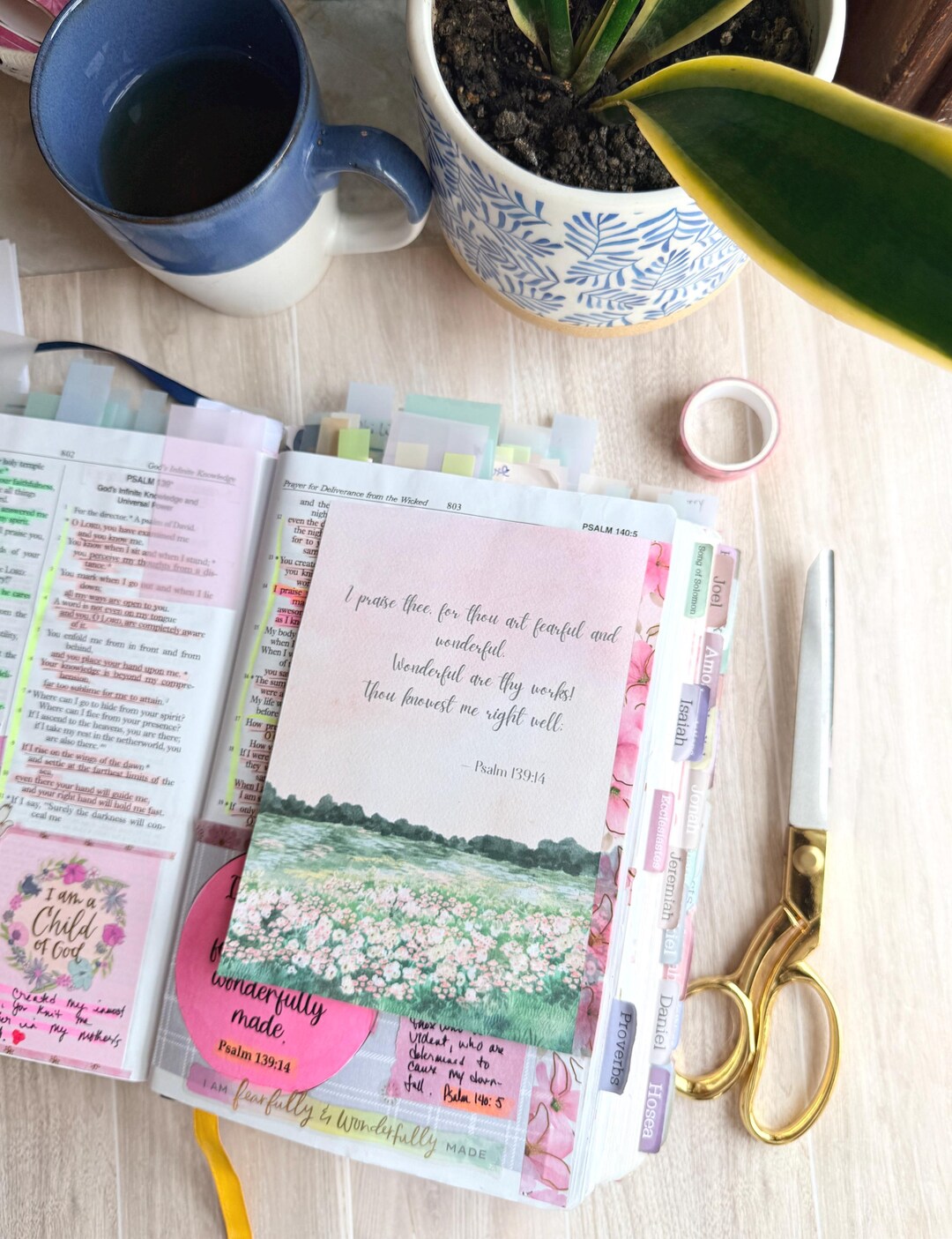Christian Bible Tip-ins , Self Worth Scripture Cards, Printable Inserts ...