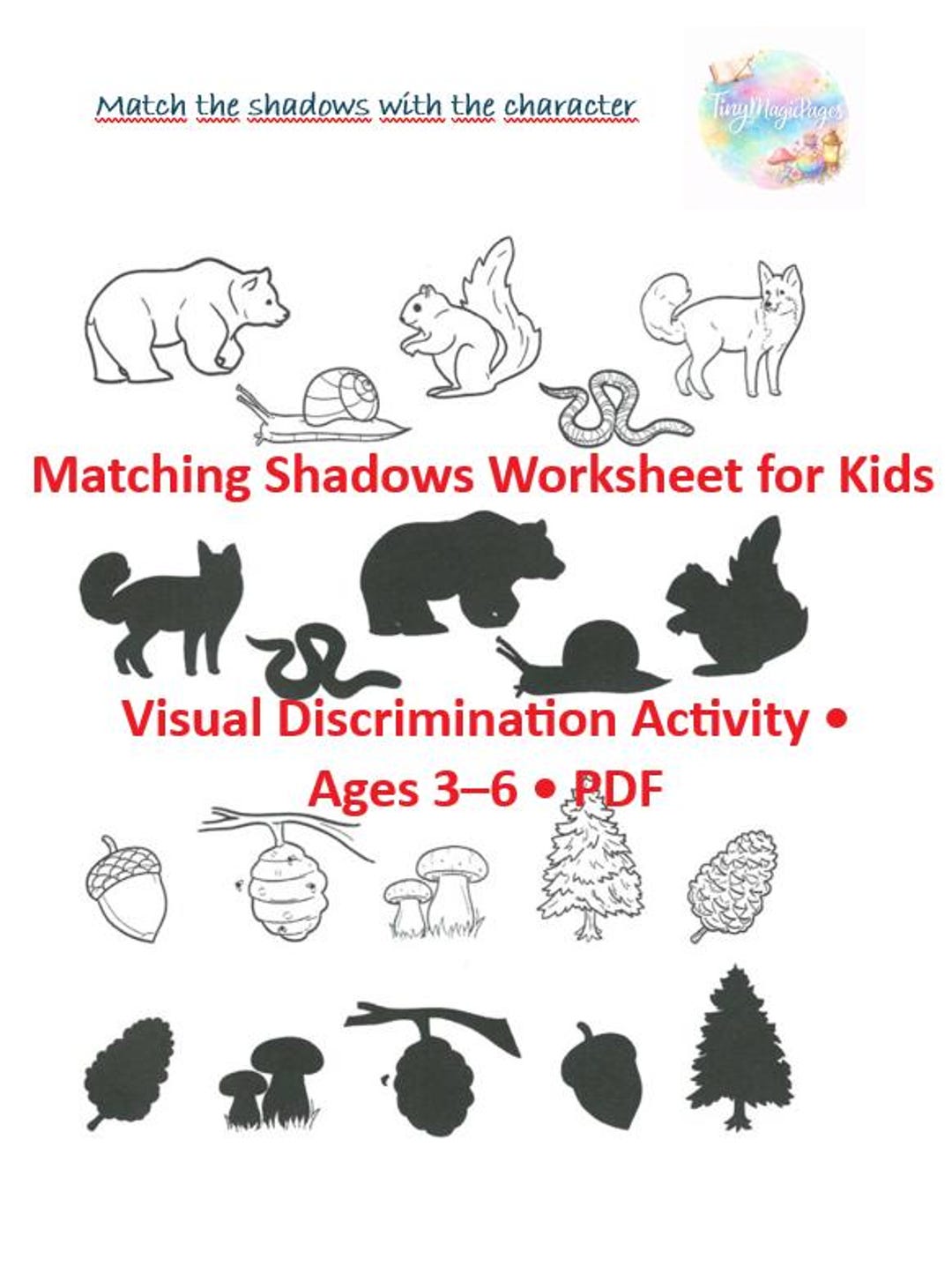 Matching Printable Lines Worksheet Visual Discrimination Activity ...