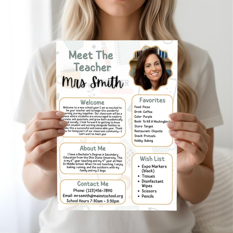 Meet the Teacher Flyer Template | Back to School Letter & Newsletter ...