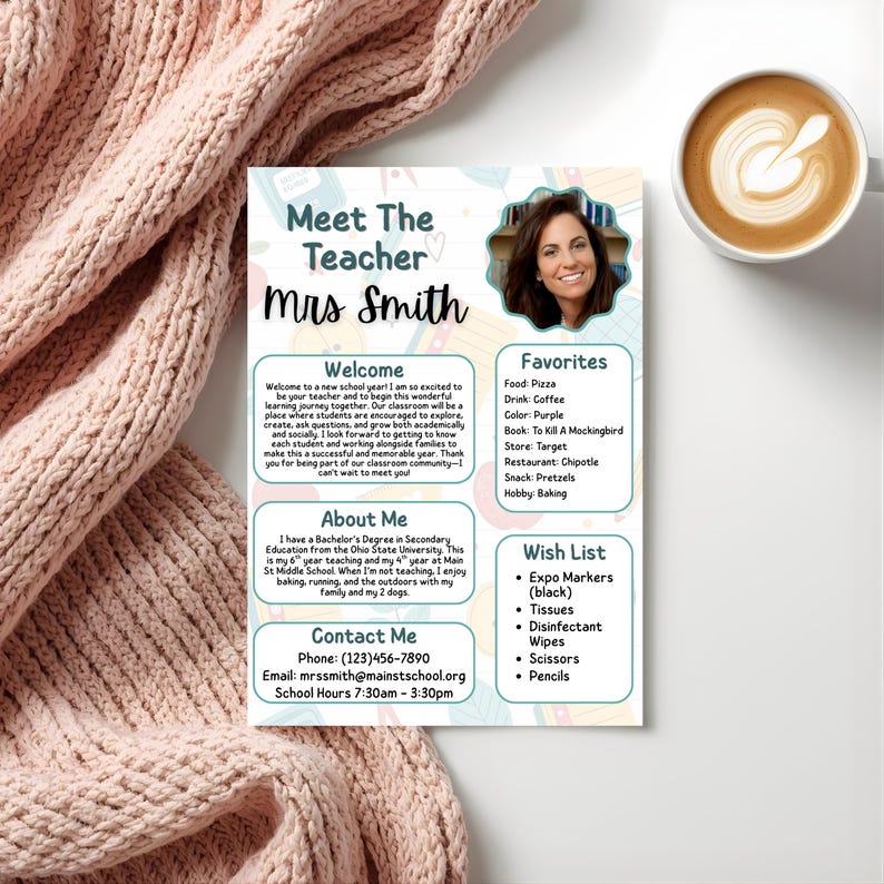 Meet the Teacher Flyer Template | Back to School Letter & Newsletter ...