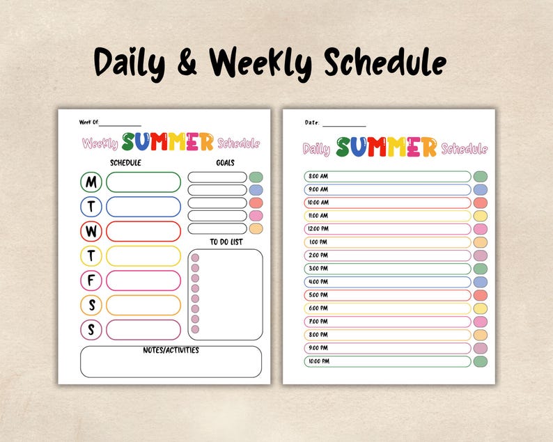 Summer Planner for Kids and Families 2026 | Editable Canva Planner ...