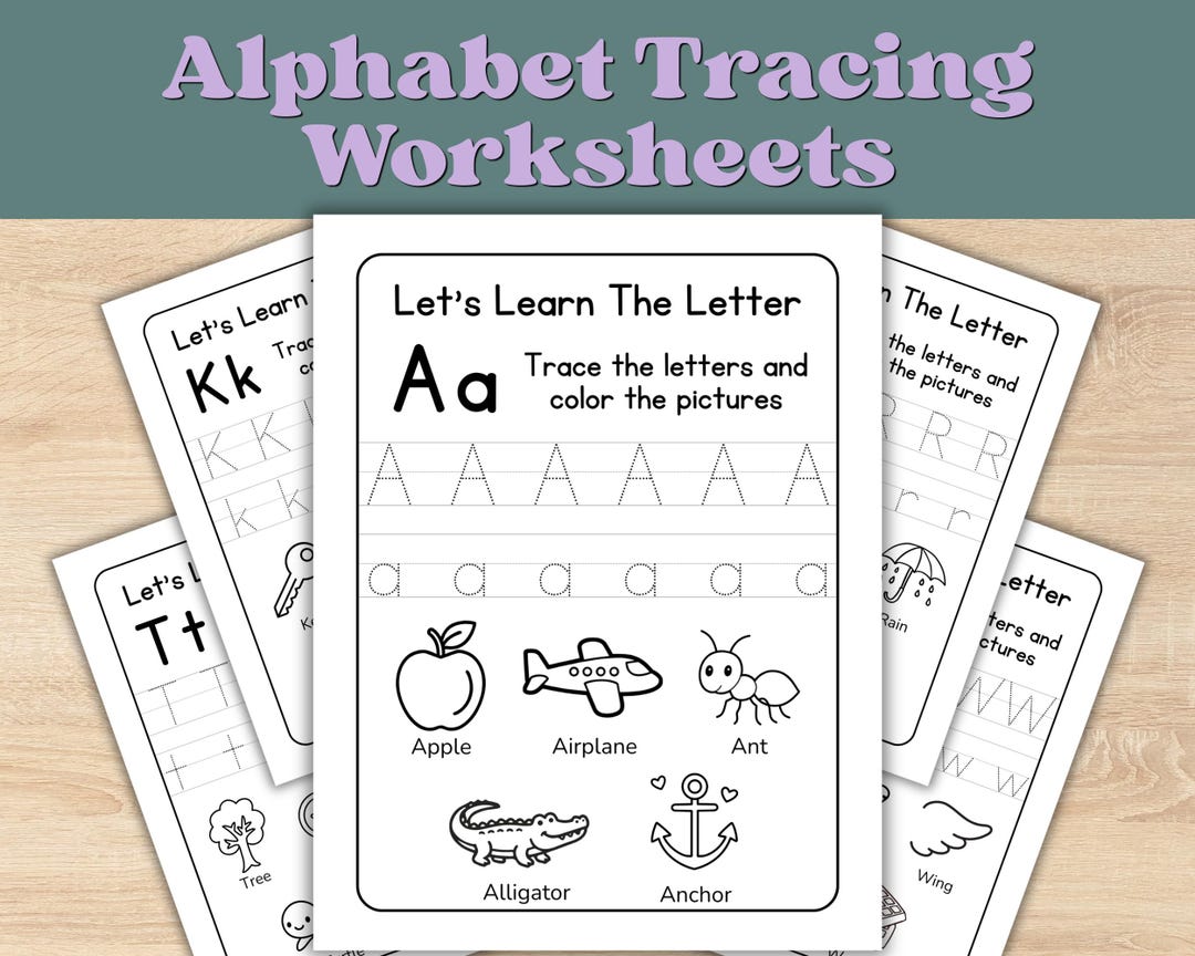 Alphabet Tracing Handwriting Worksheets for Preschool | Upper & Lower ...