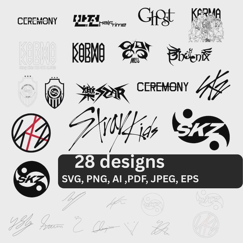 Stray Kids Logo SVG Bundle: Kpop SKZ Fan Art (digital Download) - Etsy