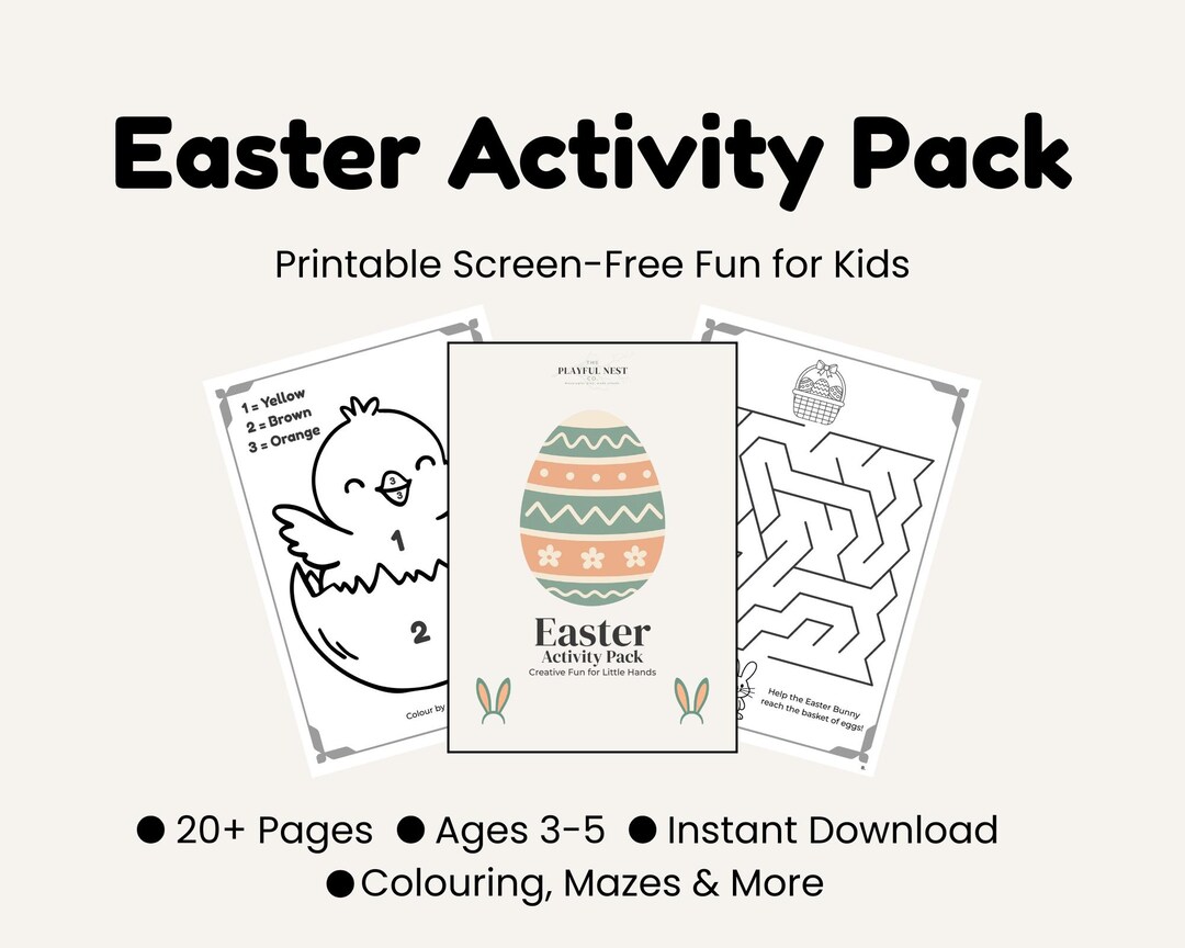 Easter Activity Pack for Kids | Printable Games, Coloring, Mazes ...