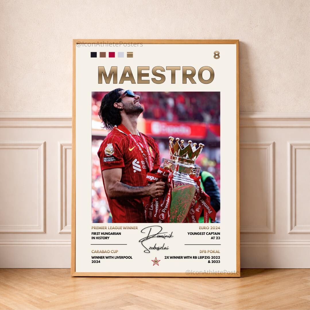 Dominik Szoboszlai Poster Soccer Wall Art Liverpool Football Player ...