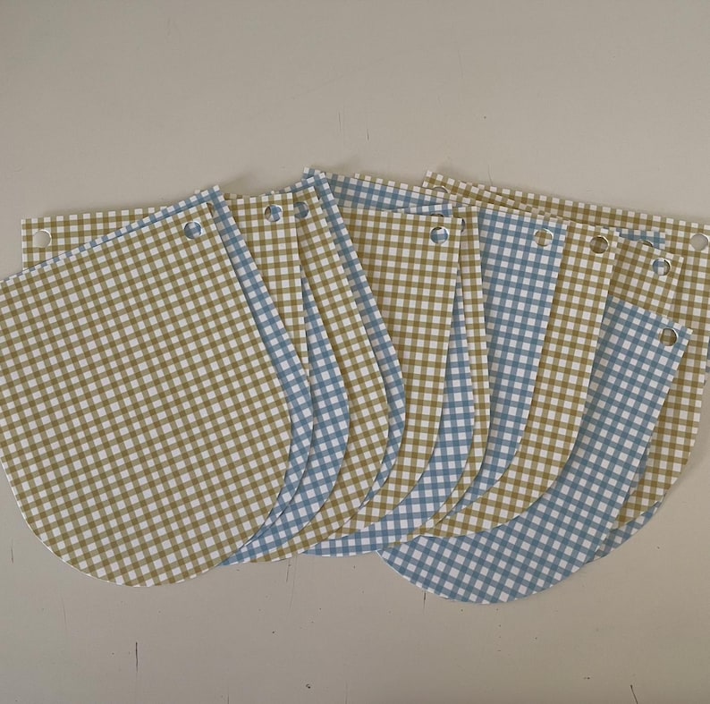 PRINTABLE Summer Gingham Bunting, Happy Birthday Garland, Picnic ...