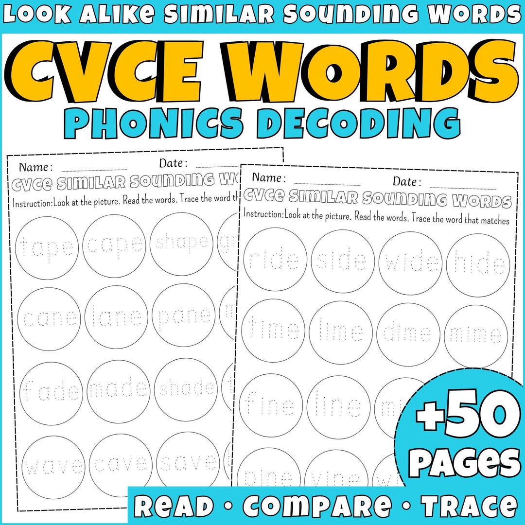 Cvce Look Alike Similar Sounding Words Decoding Bundle Phonics ...