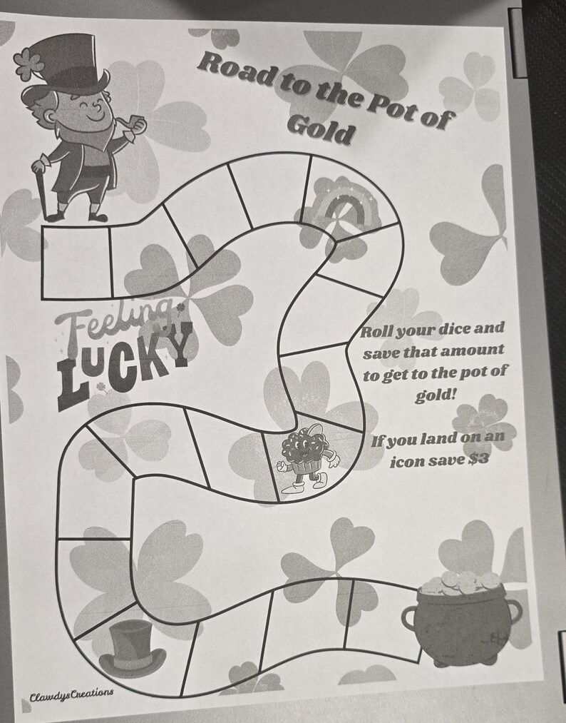 Road to the Pot of Gold Savings Game! - Etsy
