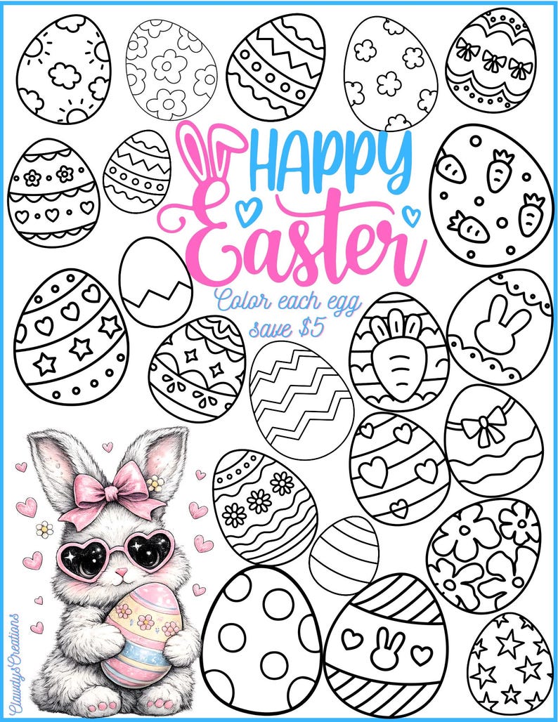 Easter Savings Challenge Printable | Color Eggs Budget Tracker (PDF ...