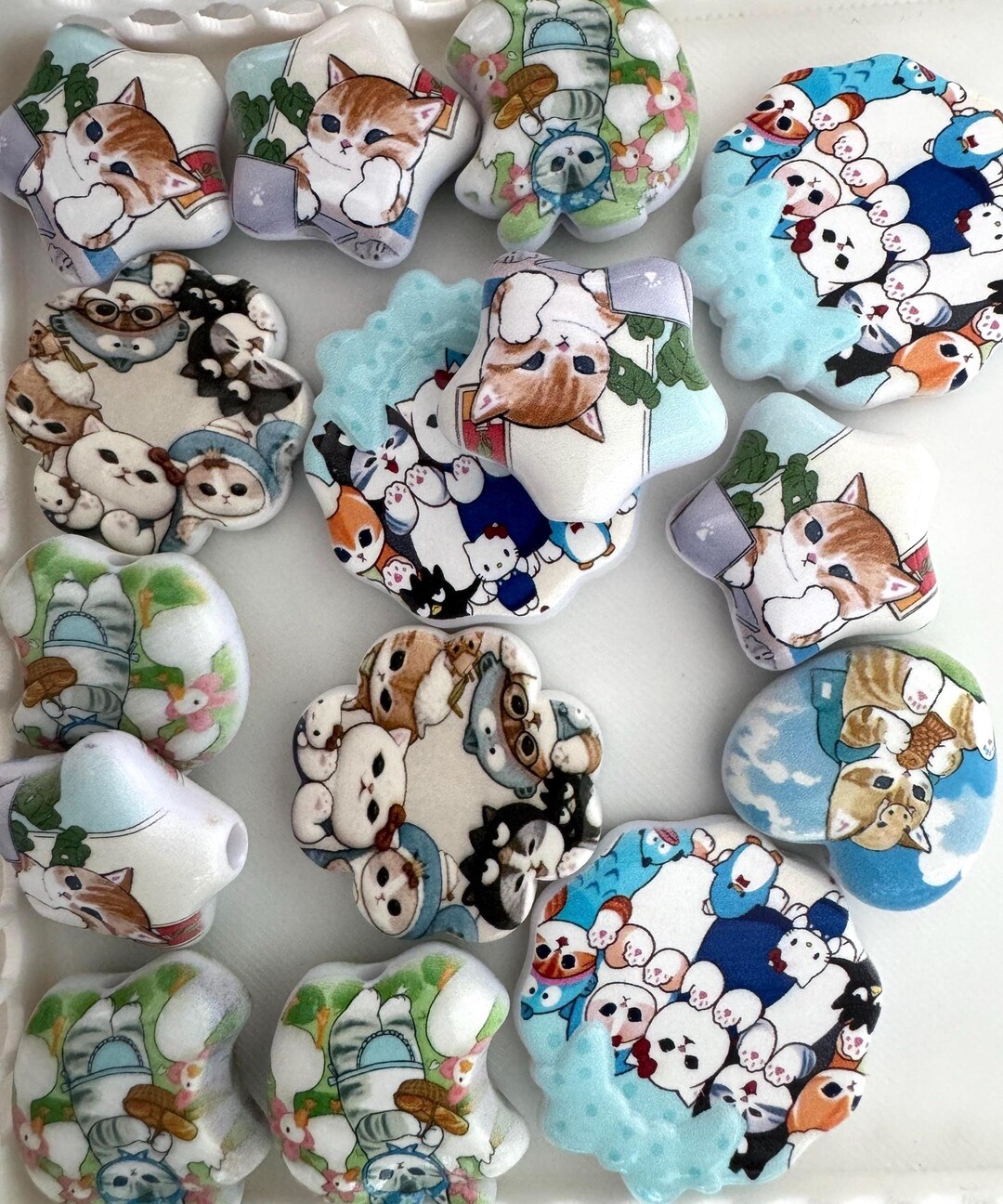 Mofusand Inspired Cat Acrylic Focal Beads for Jewelry Making Crafts - Etsy
