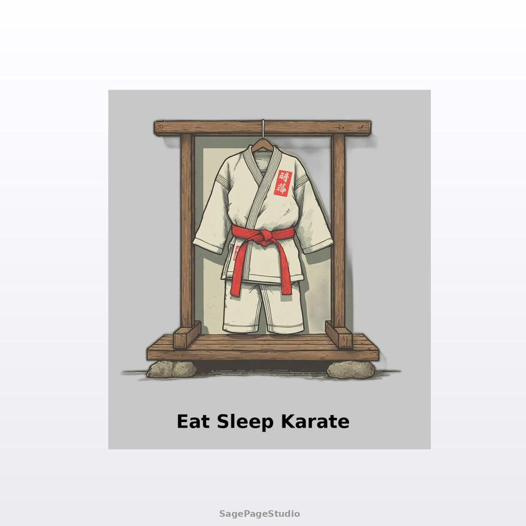 Karate Gi Rack SVG Cut File, Martial Arts Uniform Display Clipart ...