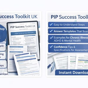 PIP Form Help UK | Disability Benefits Guide, Templates (instant ...