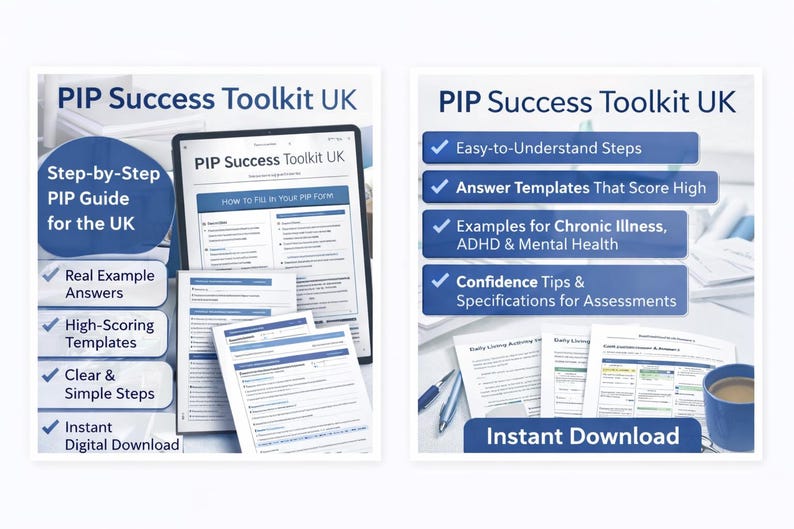 PIP Form Help UK | Disability Benefits Guide, Templates (instant ...