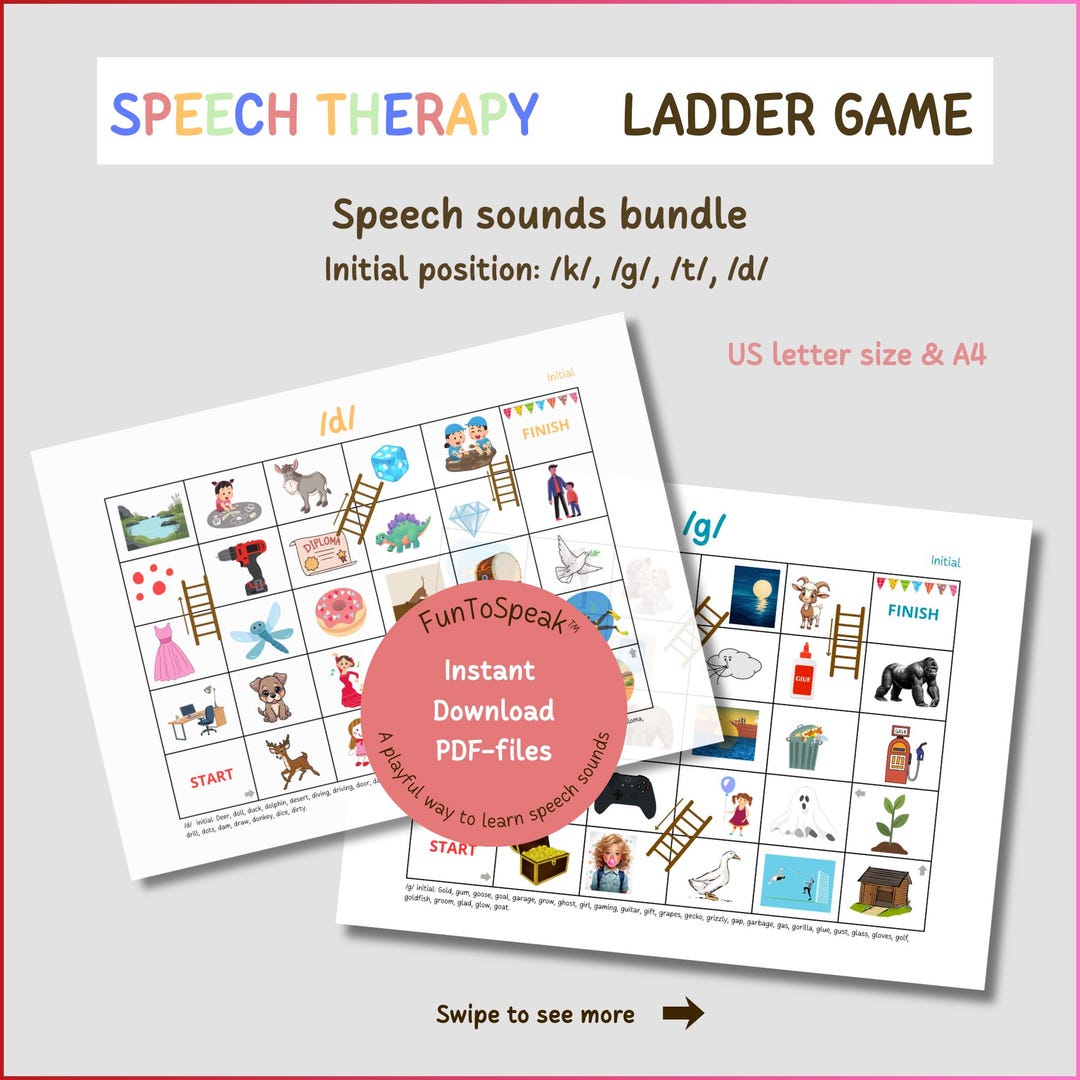 Speech Therapy Ladder Game Bundle - Etsy