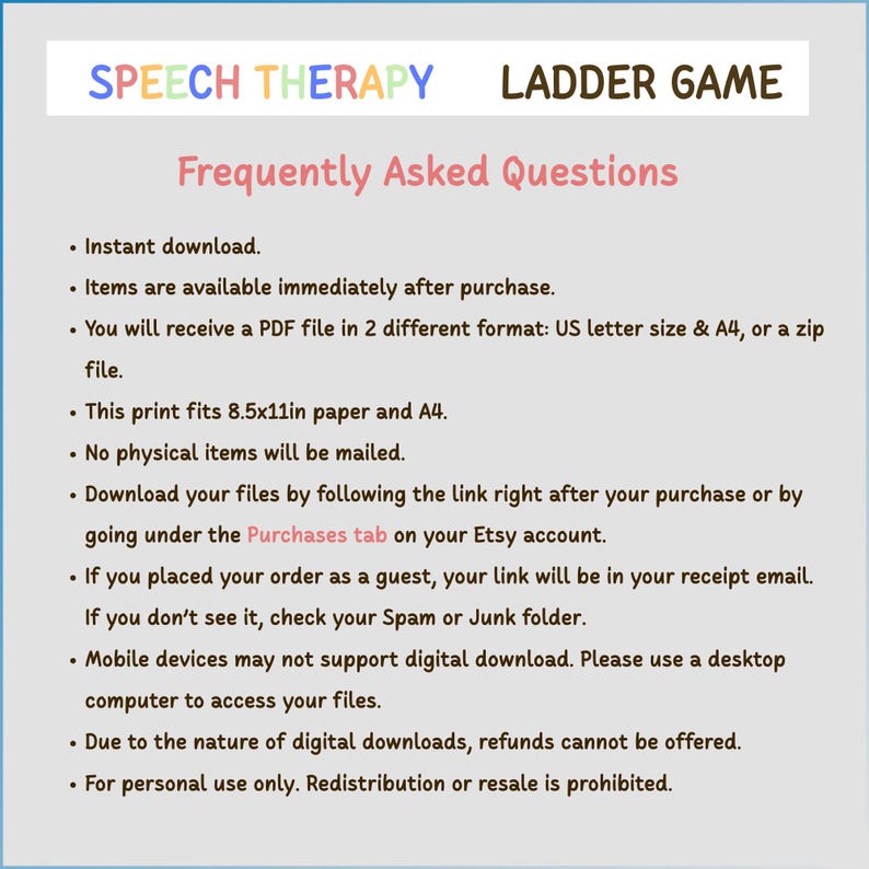 Speech Therapy Ladder Game Bundle - Etsy