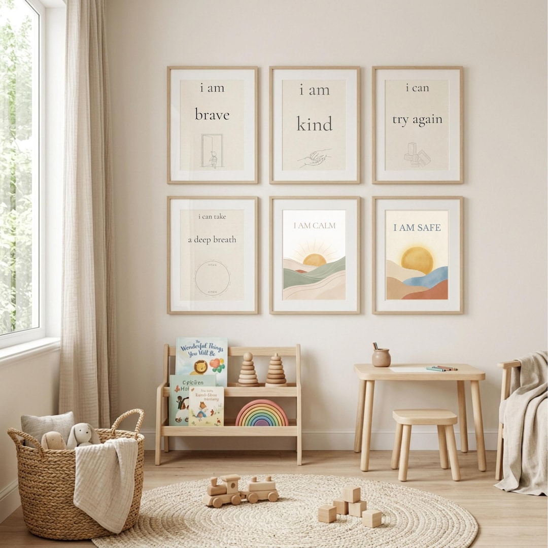 Kids Affirmation Bundle Printable Calm Corner Posters Positive ...