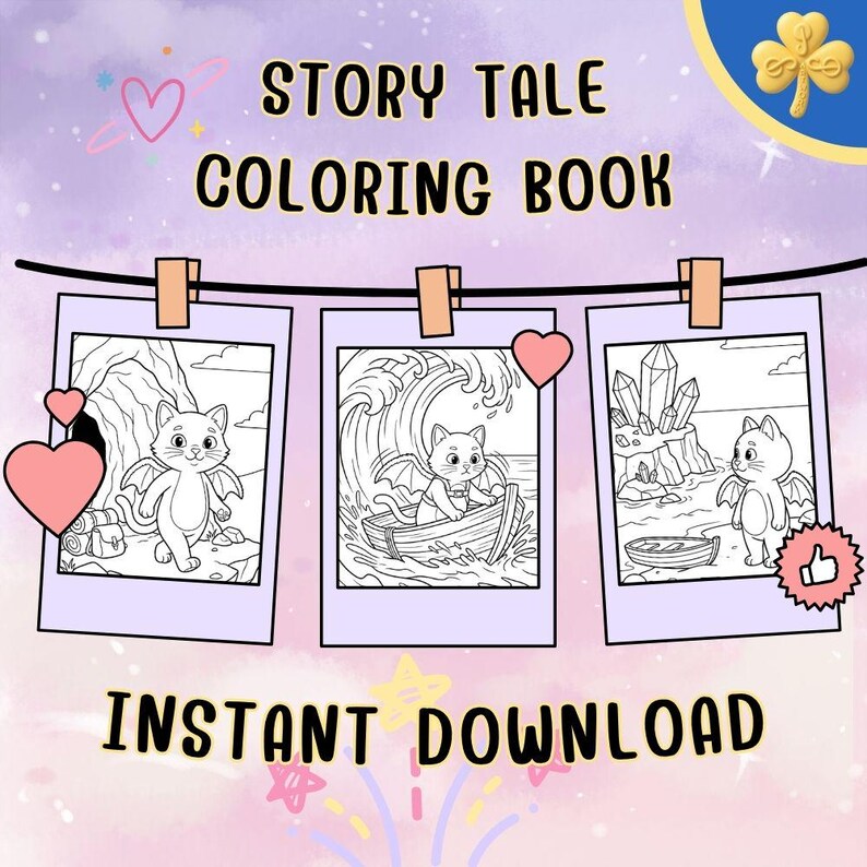 Bat Cat Coloring Book | Crystal Island Adventure Storybook (PDF ...