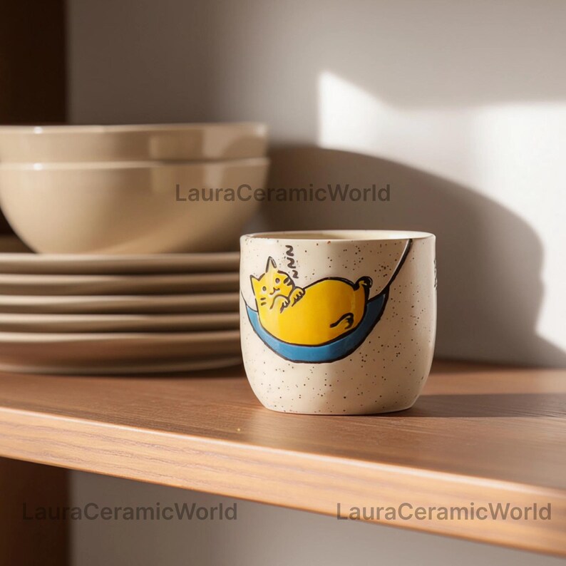 Japanese Cat Sake Set Ceramic Tokkuri Cups Wabi Sabi Gift Set - Etsy