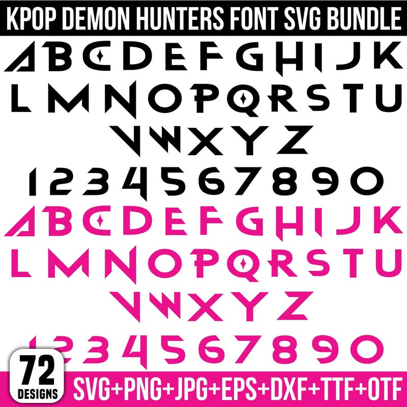 K pop demon hunters fuente de letras - Etsy España