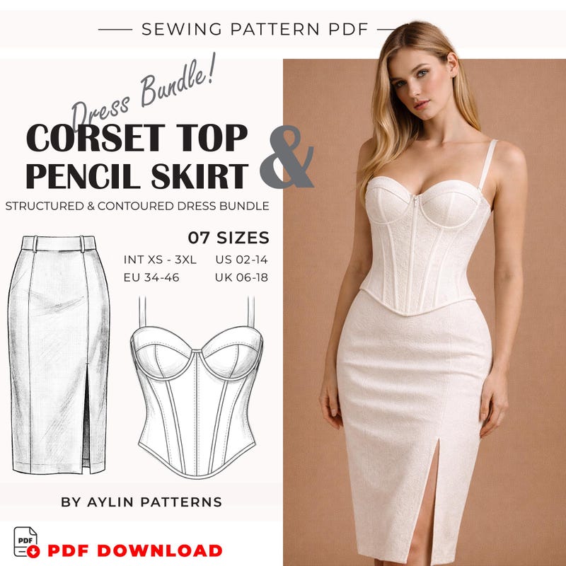 Two Piece Corset Outfit - Etsy