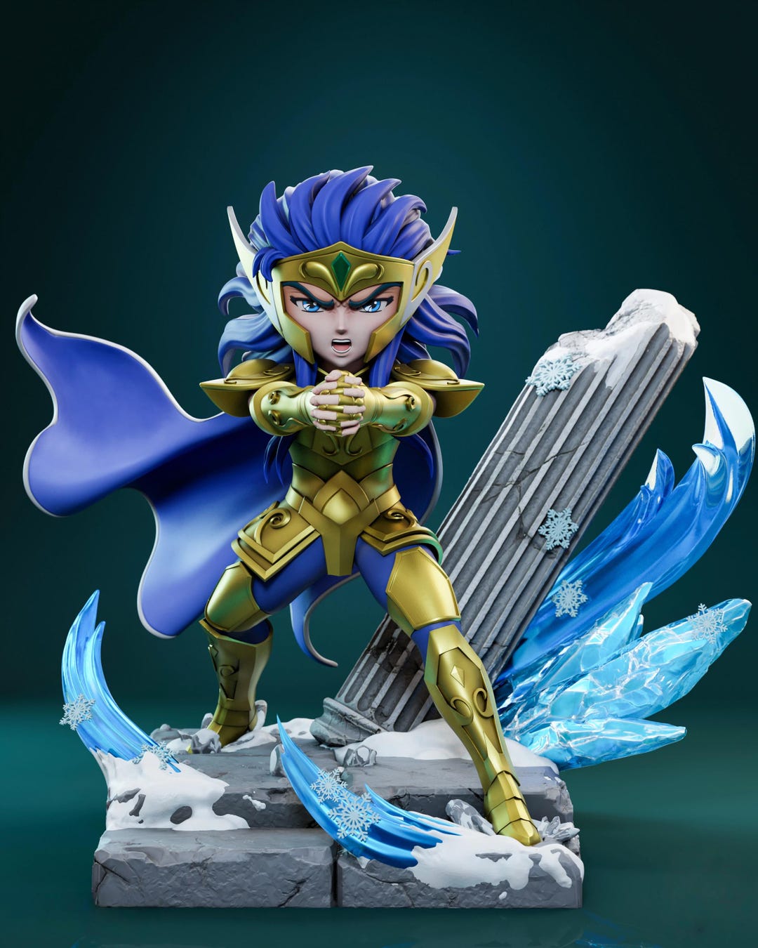 Saint Seiya – Camus (aquarius) | Frozen Eclipse STL Statue | 3D Print ...