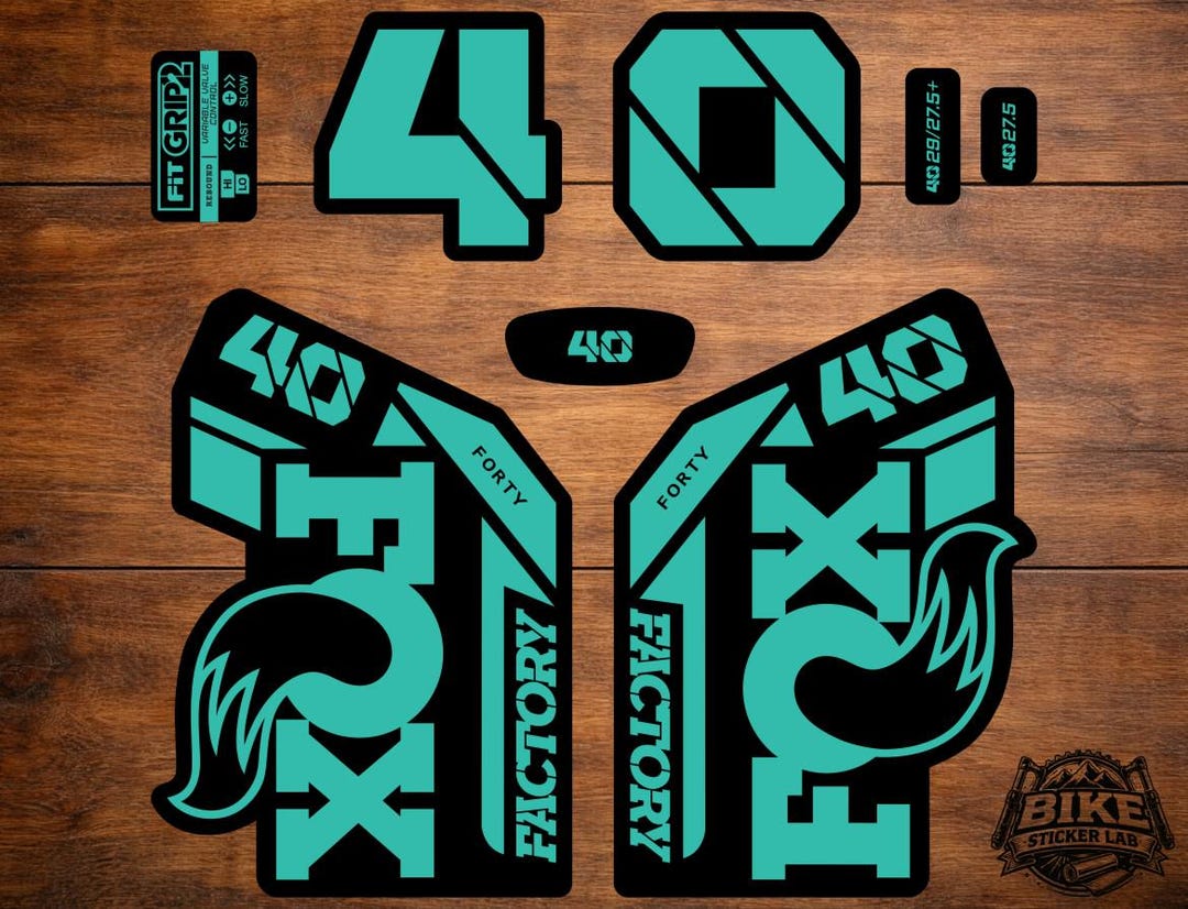 FOX 40 2021 MTB Fork Sticker Set Turqoise - Etsy