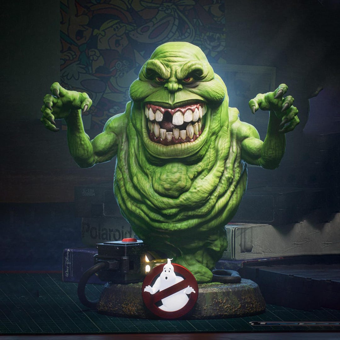 Hungry Green Slime Ghost STL Statue | Retro Paranormal Comedy Inspired ...