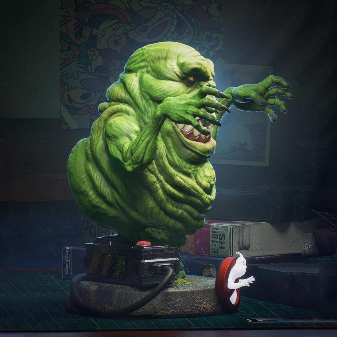Hungry Green Slime Ghost STL Statue | Retro Paranormal Comedy Inspired ...