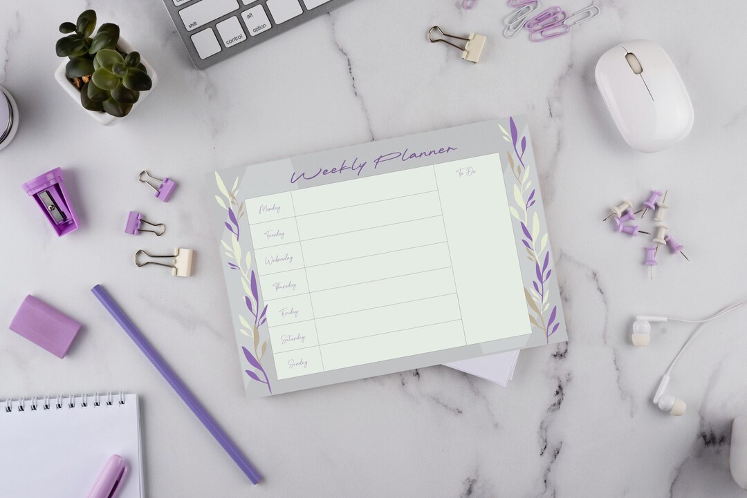 Floral Weekly Planner, Printable Task Organizer (digital Download) - Etsy