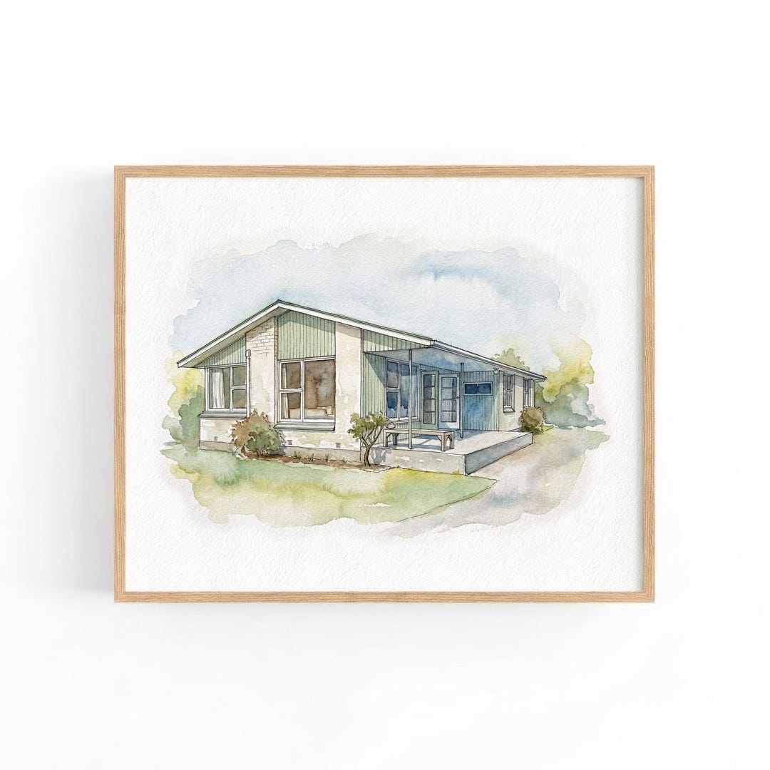 Custom House Portrait From Photo | Watercolour Home Artwork ...