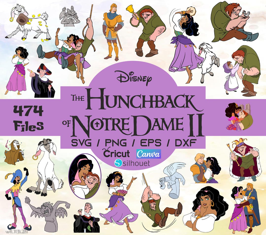 The Hunchback of Notre Dame II Characters SVG Bundle – 474 Files | PNG ...