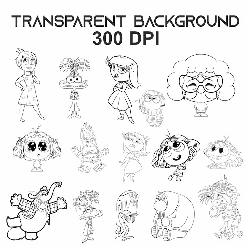 Inside Out Cliparts Bundle: SVG Cut Files for Cricut / Silhouette ...