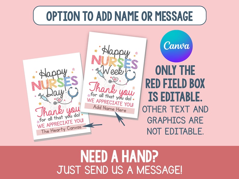 Nurses Week Tags, Printable Nurses Day Gift Tags, Thank You Nurse ...