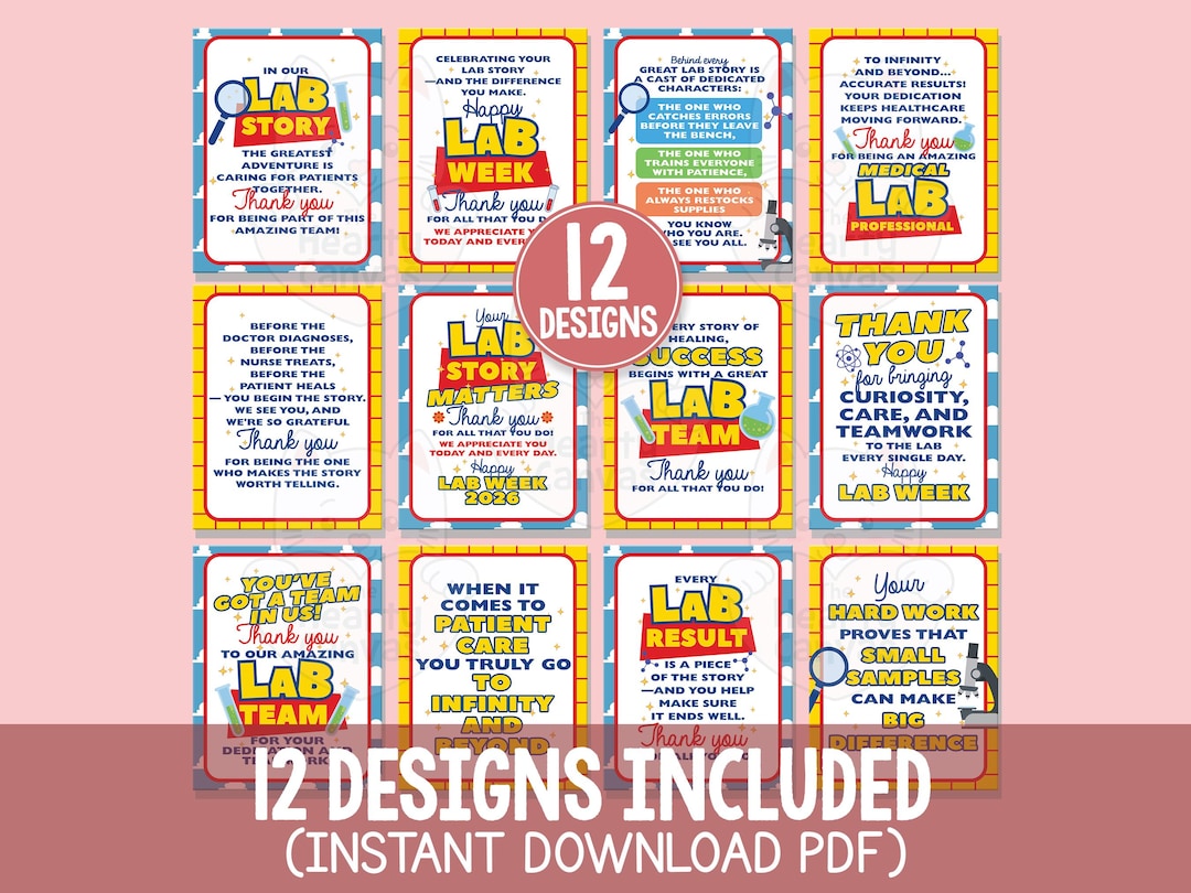 Lab Week 2026 Poster Signs Printable, Lab Story Theme Lab Week Décor - Etsy