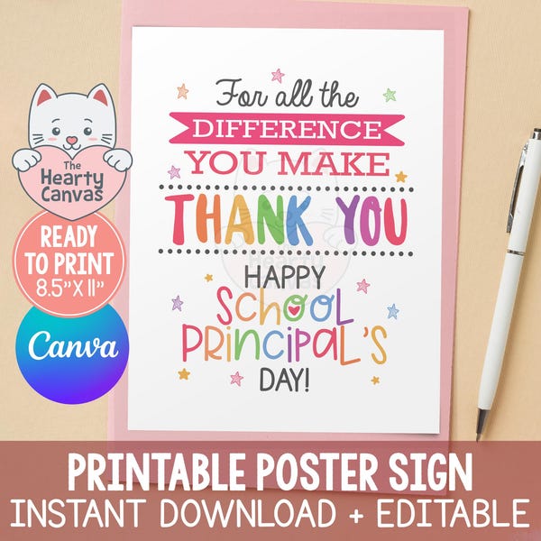 Happy Principals Day Banner - Etsy