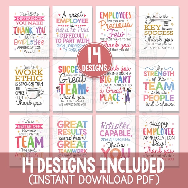 Employee Appreciation Posters - Etsy