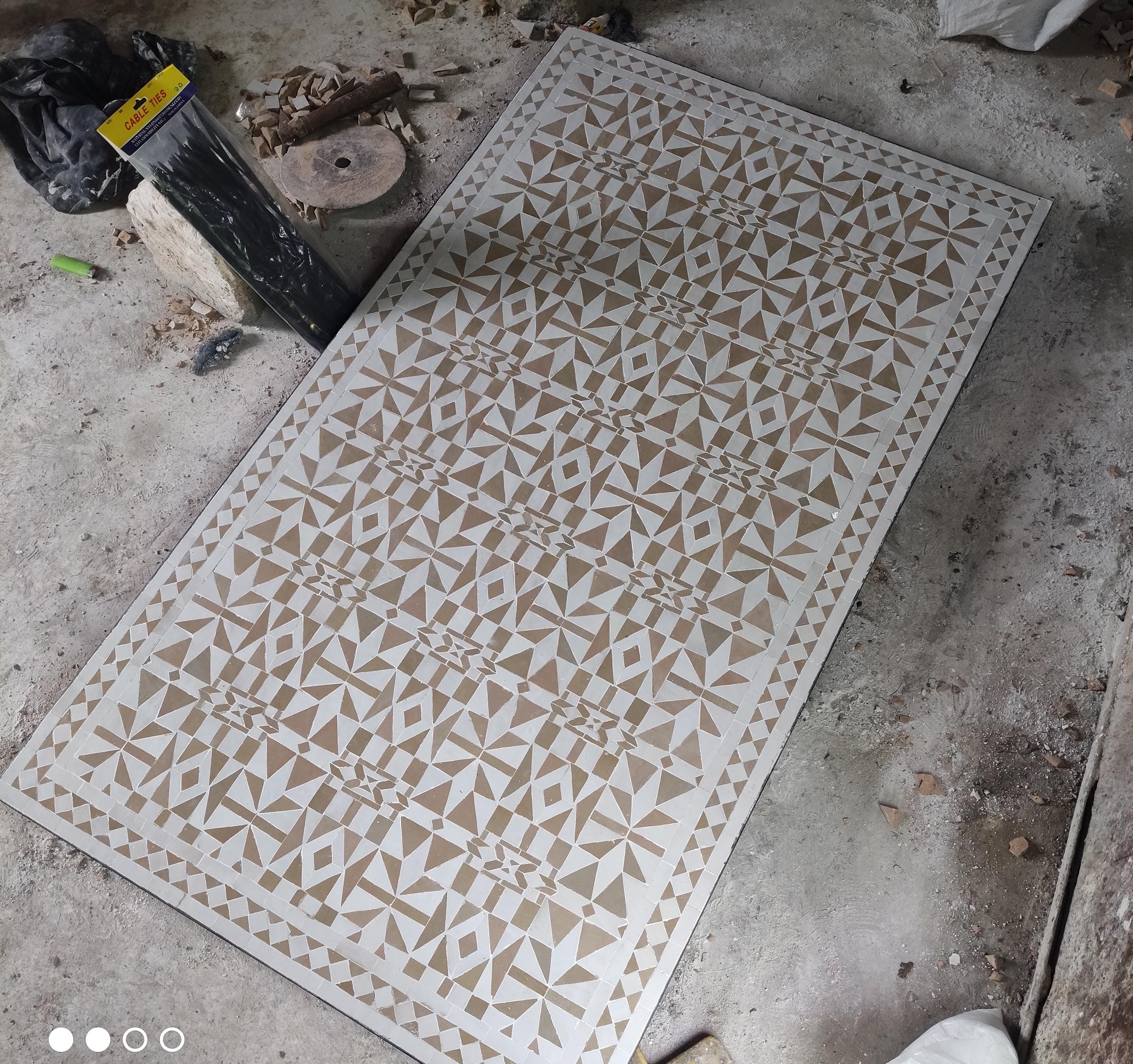 Handmade Mosaic Rectangular Table – Artisan Dining Top , Coffee Table ...