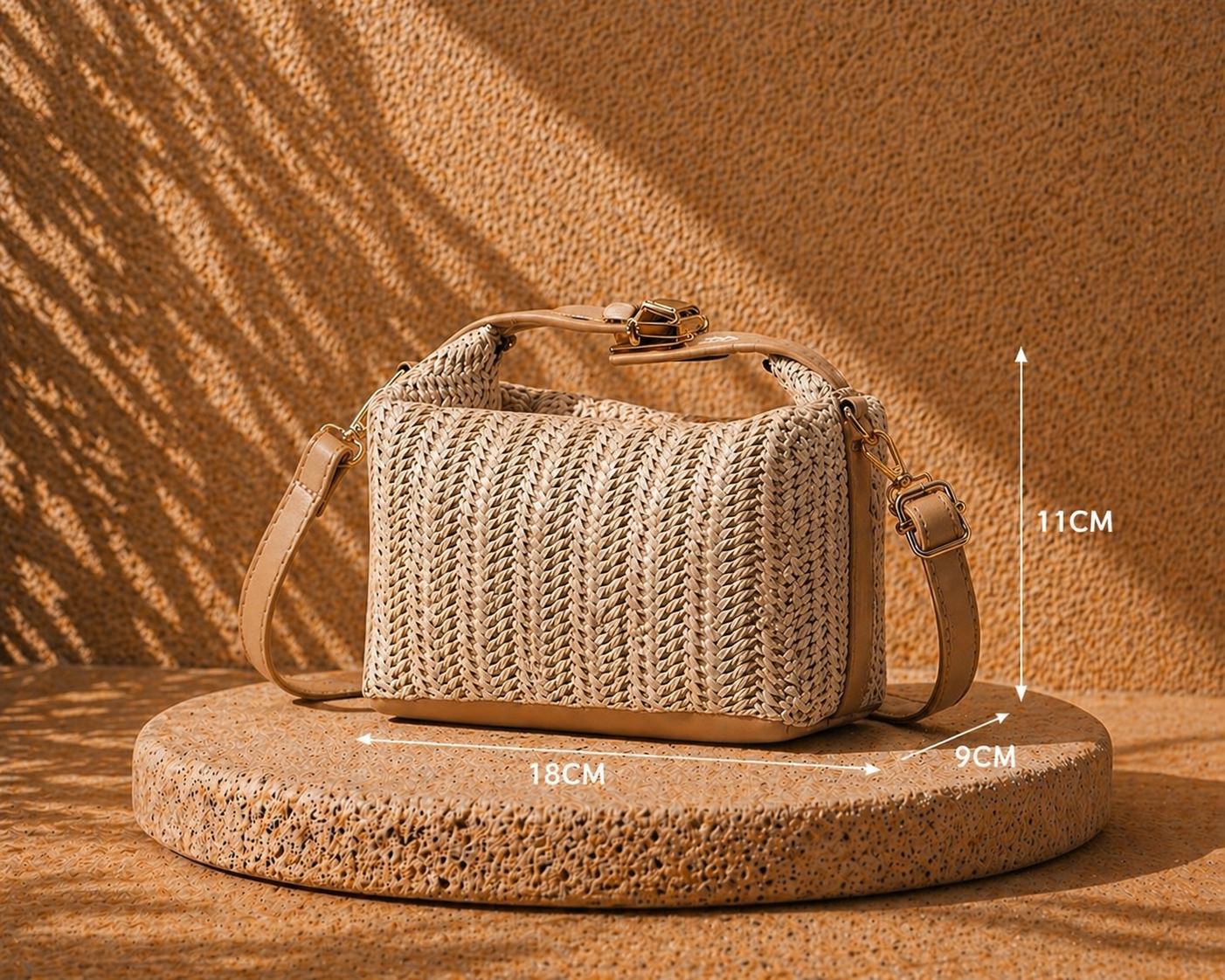 Small Straw Crossbody Bag, Beige Summer Woven Purse Beach Handbag - Etsy