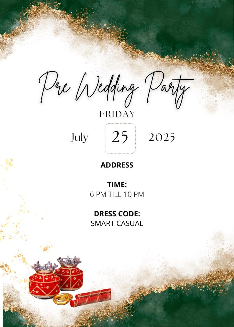 Editable Sikh Wedding Invitation Template | Multi-event Digital Invite ...
