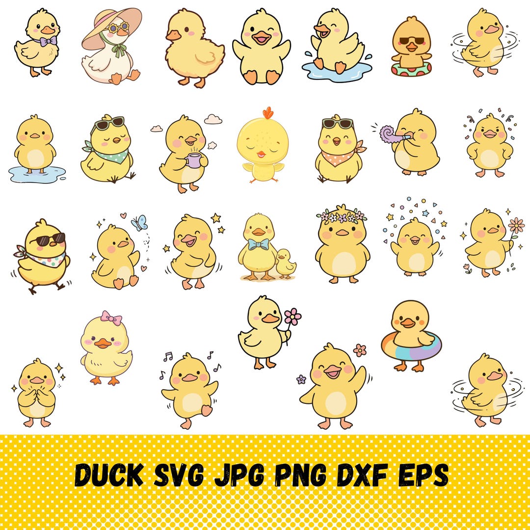 Duck SVG Bundle: Rubber Ducky Clipart, Cut File (digital Download) - Etsy
