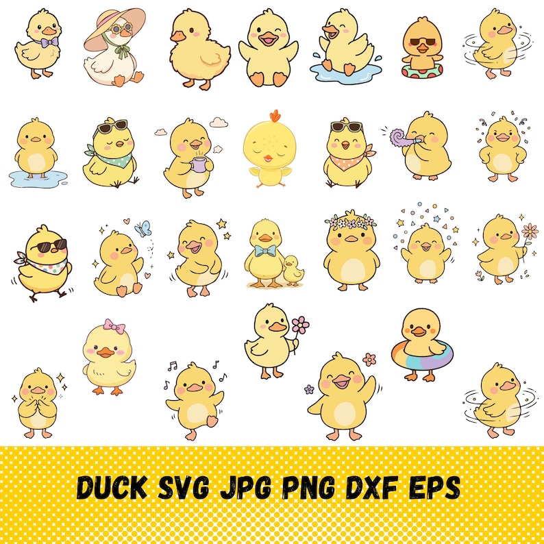Duck SVG Bundle: Rubber Ducky Clipart, Cut File (digital Download) - Etsy