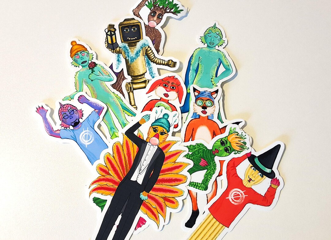 4 Random Weird Creature Stickers up to 4" Height - Etsy