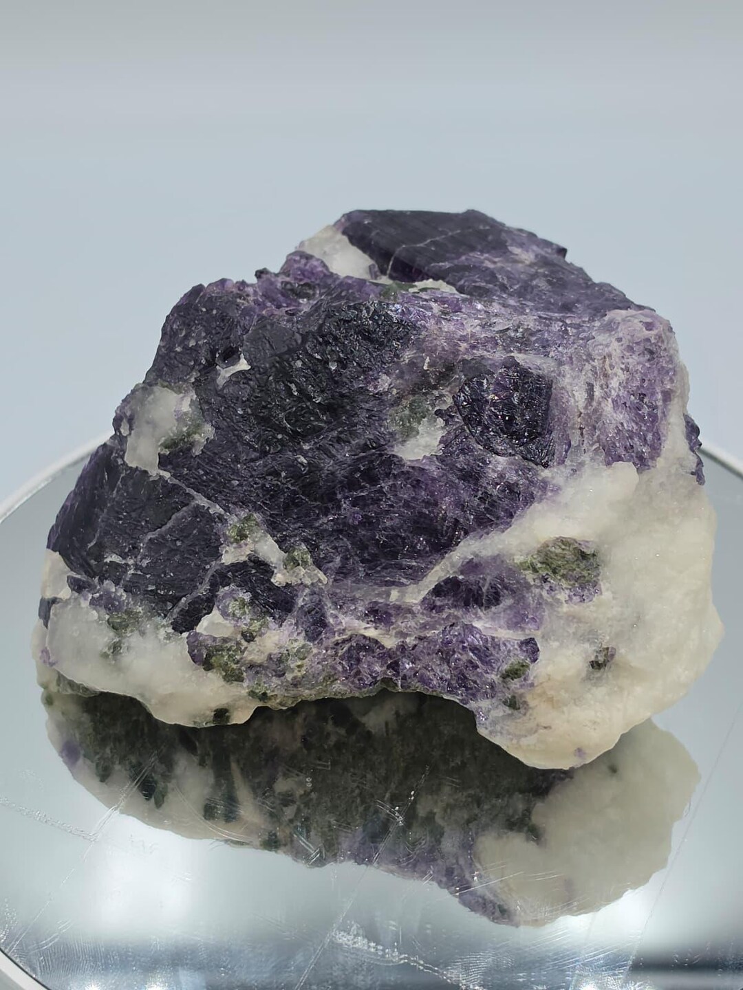 Purple Scapolite Green Tourmaline Matrix Crystal – UV Reactive ...