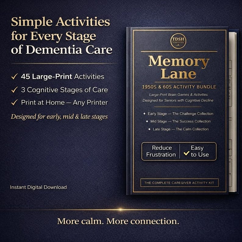 Dementia Activities Bundle 1950s–60s | Large Print Memory Games ...