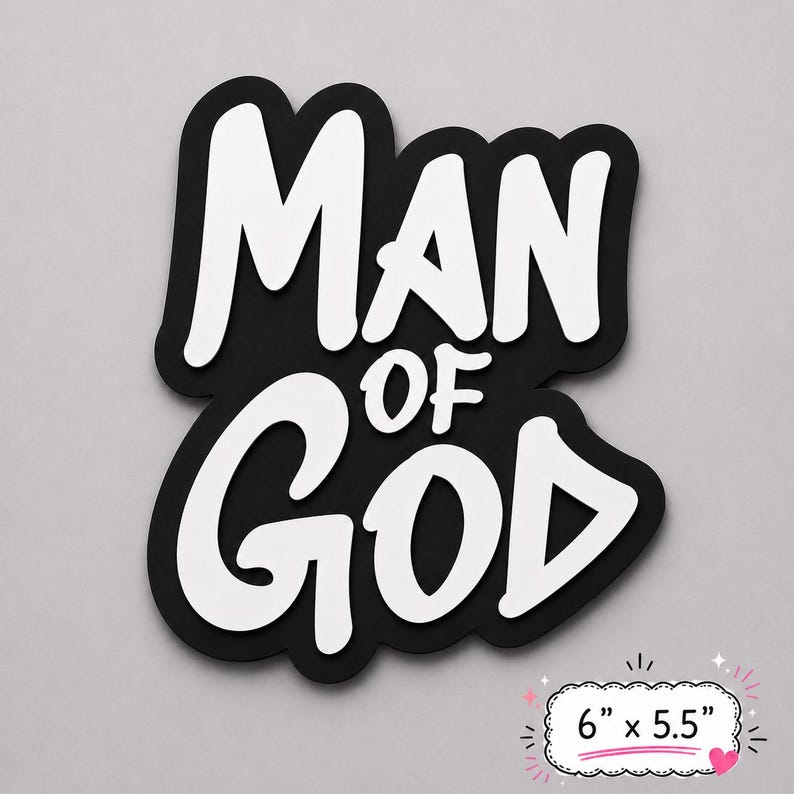 Man of God Word Sign | Layered Acrylic Christian Home Decor - Etsy