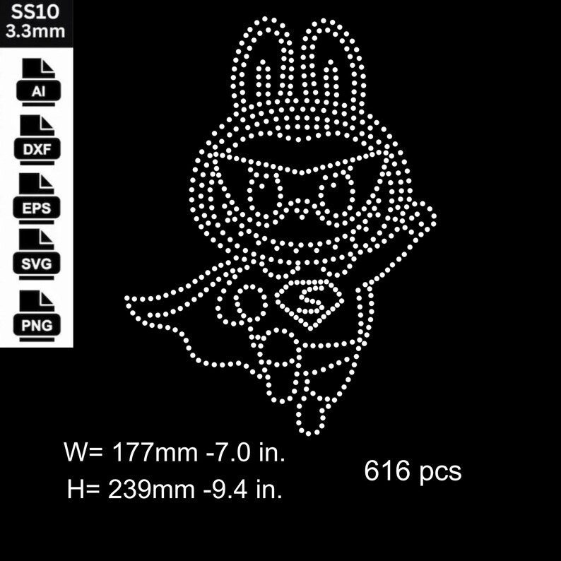 Labobo Rhinestone Template Ss10 Svg Png Eps Dxf Digital Instant ...