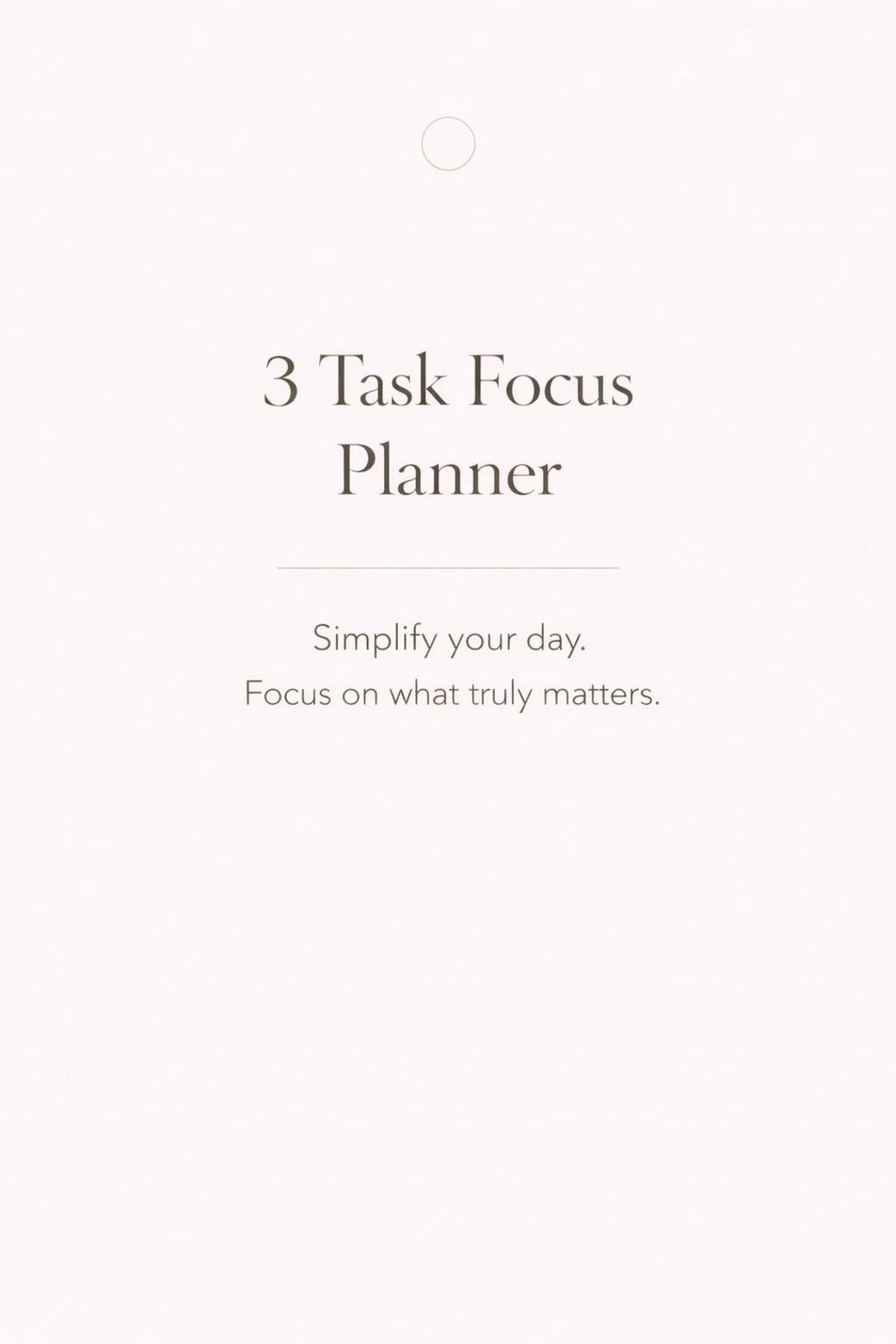 3 Task Focus Planner Printable PDF | ADHD Daily Planner | Instant ...