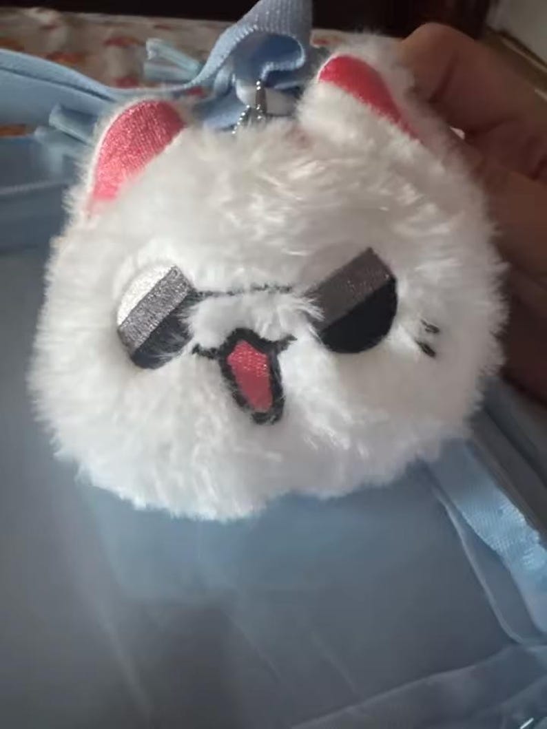 Gojocat Anime Plush – Cute JJK Cat Bag Charm, Soft Kawaii Mini Plush ...