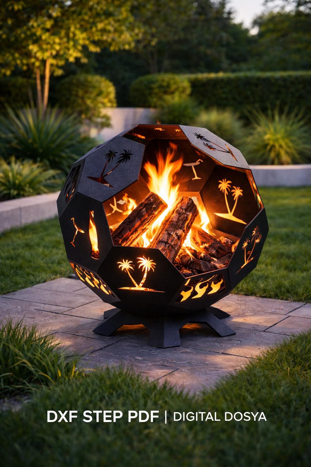 Geometric Fire Pit – Digital CNC / Laser Cut Files (600mm Diameter ...