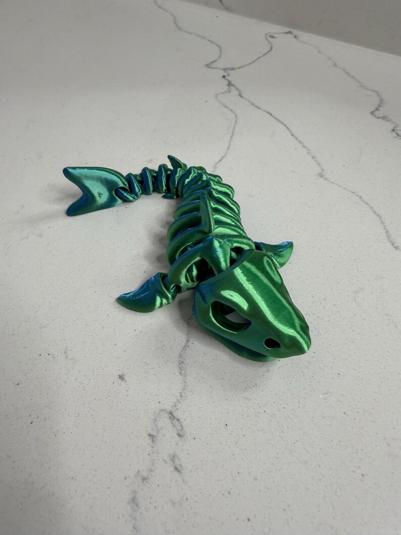 3d Printed Articulated Multicolor Skeleton Shark! - Etsy